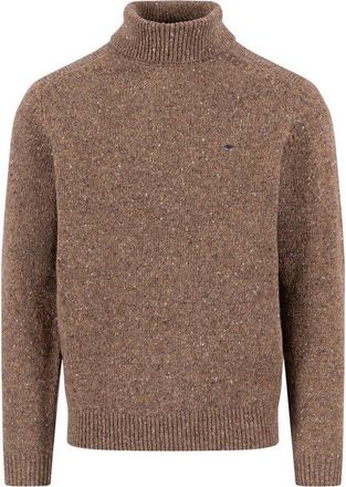 Fynch-Hatton Rollkragenpullover im Strick-Look meliert