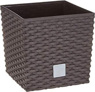 Prosperplast 7 -Liter -Zeit -Topf mit Eimer zum Pflanzen in dunkler Ocker 20 x 20 x 20,2 cm