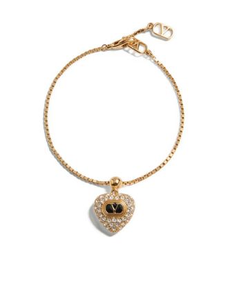 Valentino Garavani bracelet Coeur Royal serti de cristaux Swarovski - Or