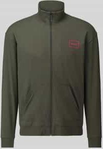 HUGO BOSS Regular Fit Sweatjacke aus Baumwoll-Mix Modell Laze Zip Jacket