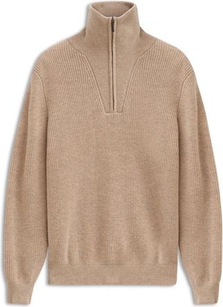 Bugatti Homme, Pulls, Beige, Taille: M Pull en grosse maille avec fermeture &eacute;clair