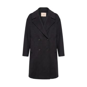 Twinset Oversized Double-Breasted Coat - - Coats - Damen - Schwarzk - M