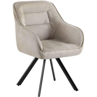 Clp Chaise de Salle &agrave; Manger Pettuli Cr&egrave;me Tissu