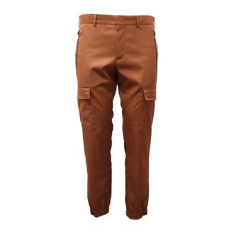 PT01 Cargohose in mittelbraunem Stretch - - Trousers - Herren - Braun - M