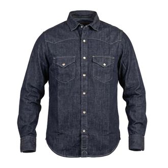 CHESAPEAKE'S Homme, Chemises, Bleu, Taille: M Chemise Western en Denim Flagstaff Rinsed