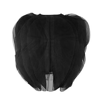 Generic Chemisier transparent pour femme, d&eacute;contract&eacute;, &agrave; manches courtes, en tulle, bouffant, superpos&eacute;, haut court, chemisier de bal pour femme &agrave; larri&egrave;re, N