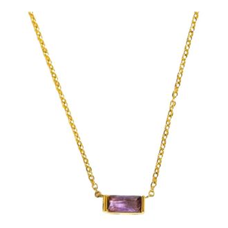 Dansk Copenhagen Amethyst Birthstone Necklace - - Accessories - Damen - Gelb - ONE SIZE