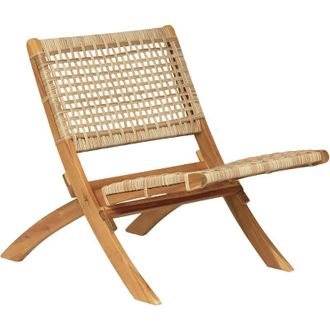 Nordlys Nordlys - Fauteuil de jardin en acacia massif et corde - Confort optimal avec assise en corde - Dimensions 60x84x71 cm - Poids maximal 120 kg