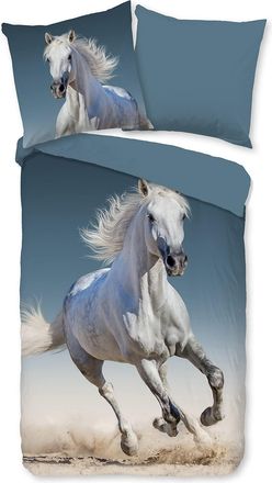 Good Morning Wendebettw&auml;sche Star Flanell Jeansblau Gr&ouml;&szlig;e 135x200 cm (80x80 cm)