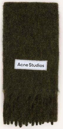 Acne Studios Schal Mit Alpaka gruen