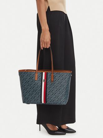 Tommy Hilfiger Handtasche Tommy Hilfiger Th Monoplay AW0AW19178 Dunkelblau