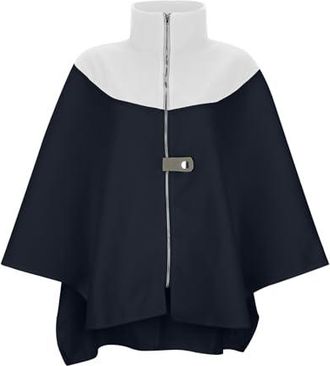 Generic Vestes d&eacute;contract&eacute;es pour femmes, col montant, fermeture &eacute;clair, bouton, couleur assortie, 2026, Noir, M