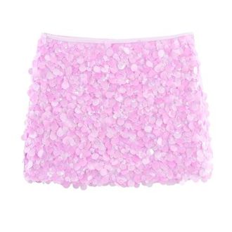 Generic Jupe &agrave; paillettes pour femme - Jupe courte &agrave; paillettes - Sexy - Jupe &agrave; paillettes - Ligne A - Jupe &agrave; paillettes - Jupe de f&ecirc;te - Costume de carnaval 