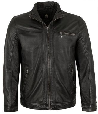 Otto Kern Lederjacke Men-103 OTTO KERN- Herren Echtleder Lederjacke Lammnappa schwarz