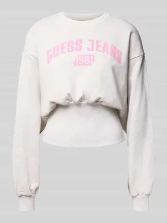 Guess Sweatshirt mit Label-Print und Rundhalsausschnitt