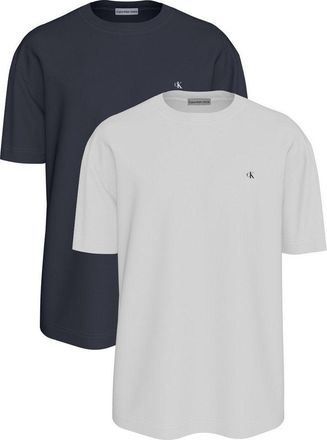 Calvin Klein Jeans T-Shirt SS CLASSIC MONOGRAM TEE 2PK (2-tlg) Mit Rundhalsausschnitt, regular fit