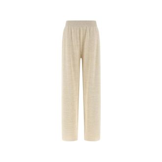 Fabiana Filippi Elastische Hose mit geradem Bein und Gummizug - - Trousers - Damen - Gelb - XS