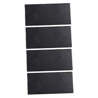 BESTONZON 4 St&uuml;ck Teller Aus Stein Sushi-teller Vorspeisenteller Wurstbrett Sushi-matte Wurstplatten Schwarzes Geschirr K&auml;sebrett Fleischschiefertafel Schiefer 