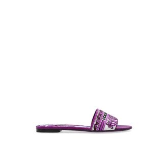 Dolce & Gabbana Femme, Chaussures, Violet, Taille: 36 1/2 EU Slides Brodées