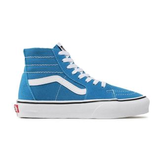 Vans Homme, Chaussures, Bleu, Taille: 38 1/2 EU Baskets en cuir &agrave; bout rond avec semelle en caoutchouc