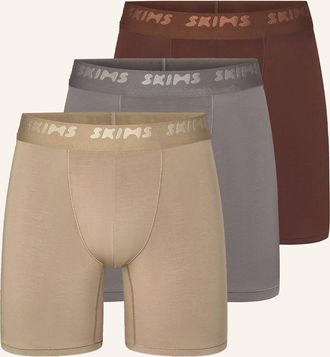 SKIMS Skims 3er-Pack Boxershorts Skims Stretch braun