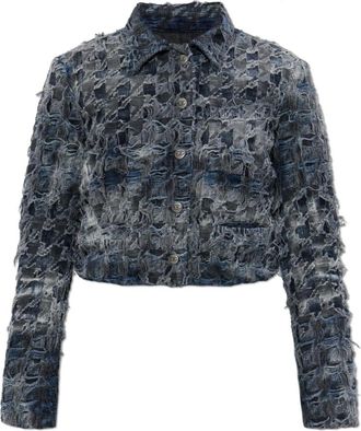 Diesel Femme, Vestes, Bleu, Taille: 40 FR Veste en jean De-Ursy-Fsh