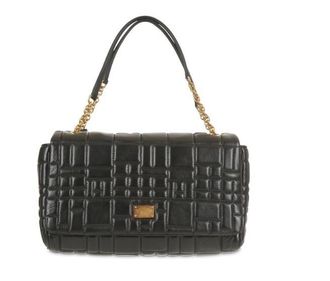 Dolce & Gabbana Black Quilted Leather Shoulder Bag Size M