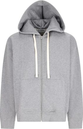 Jil Sander SweaT-shirt zipp&eacute; &agrave; logo - Homme - Sweatshirts et sweats &agrave; capuche - Gris - Taille: XL