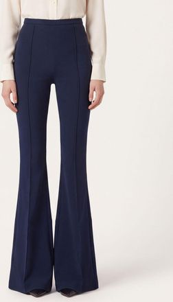 Taller Marmo Flared-Hose aus Cr&ecirc;pe mit hoher Taille und seitlichem Verschluss