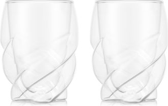 Bodum Double Walled Glasses pack of 2 PAVINA PARIS - 270ml Cups - Dishwasher Safe Thermal Cup - Mouth-blown Borosilicate Glass