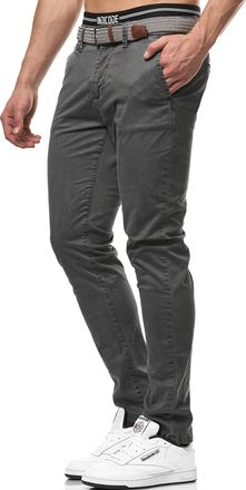 Indicode Herren Waller Chinohose Stretchhose | Chino Herrenhose Stretch Stoffhose Pewter, 31/32