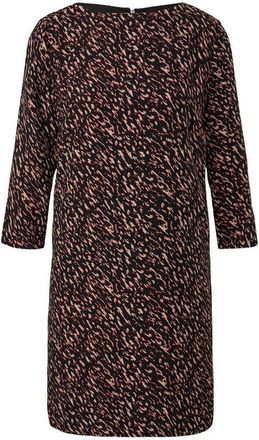 Comma Minikleid Kleid Cr&ecirc;pe-Kleid mit Allover-Print