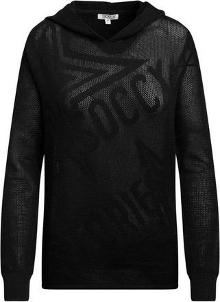 soccx Kapuzenpullover mit Intarsien-Strick