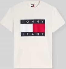 Tommy Jeans Relaxed Fit T-Shirt aus reiner Baumwolle mit Logo-Print