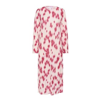 Saint Tropez Rosa Blumenkleid mit verschwommenen Bl&uuml;ten - - Dresses - Damen - Rosa - 2XL