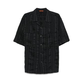 Barena Schwarzes Hemd mit Kn&ouml;pfen und Taschen - - Shirts - Herren - Schwarzk - L