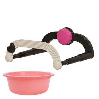 Generico K&uuml;chengarderobe | Wandregal f&uuml;r Waschbecken ohne Bohren | einziehbare und rutschfeste Aufbewahrungsl&ouml;sung f&uuml;r K&uuml;che, Dusche, Waschk&uuml;che, Toilette und 