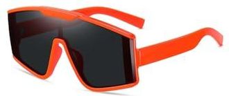 Generic Lunettes De Soleil Carr&eacute;es &Agrave; Monture Large For Hommes Et Femmes, Personnalis&eacute;es For Les F&ecirc;tes Et Les Photos.(Orange)