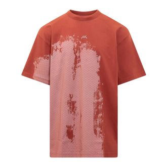 A-Cold-Wall* Herren T-Shirt mit Pinselstrichen - - Tops - Herren - Orange - XS