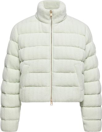 Moncler Moncler Wool & Cashmere Blend Padded Cardigan, Women, Green, Size: L