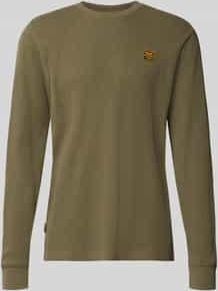 PME Legend Regular Fit Langarmshirt aus Baumwolle mit Waffelstruktur