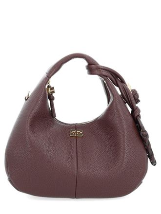 Ganni Womens Handbag Hobo Brown Handbags Hand Bags