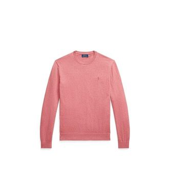 Polo Ralph Lauren Pull droit brodé en coton et cachemire mélangé