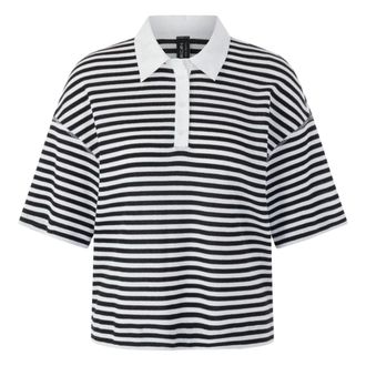 Marc Cain Femme, Tops, Multicolore, Taille: 46 FR Polo Ray&eacute;