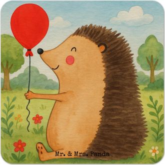 Mr. & Mrs. Panda Bierdeckel Igel Luftballon Design 25er Set - Geschenk, Lustige Sprüche, Ballon, Glückwunsch, Gastgeschenk Hochzeit, Geburtstag, Happy Birthday, Herzli