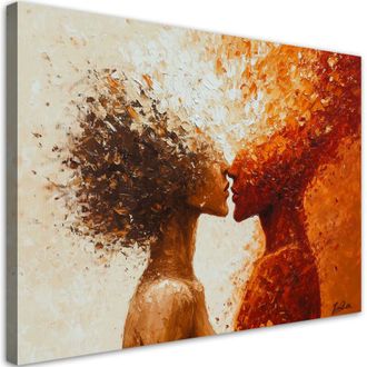 Artgeist Tableau d&eacute;co Couple nu Baiser abstrait 100x70