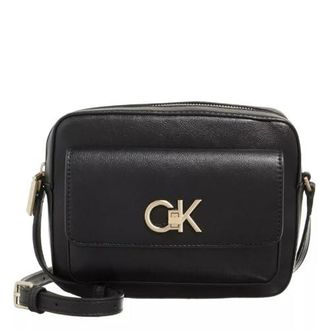 Calvin Klein RE-Lock Camera Bag W/Flap K60K610762, Sacs Crossover Femme, Noir (CK Black), OS