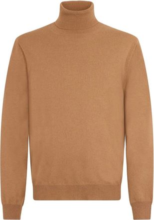 Malo Homme, Pulls, Brun, Taille: L Cashmere Turtleneck Sweater