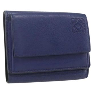 Loewe Pre-owned Leder Portemonnaie - - Pre-owned - Damen - Blau - ONE SIZE