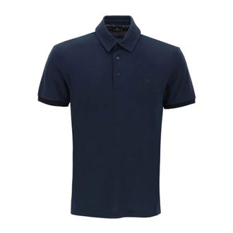 Etro Pegasus Logo Poloshirt - - Tops - Herren - Blau - M